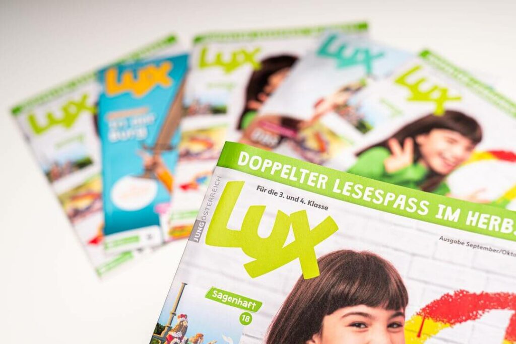 LUX + Join In - Schülerzeitschrift Werbung ab der 3. Klasse